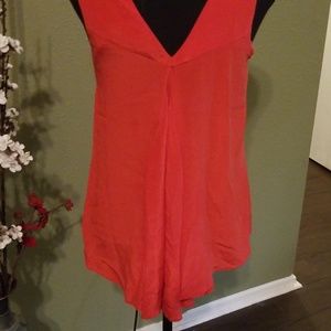 Jonathan Simkhai | Tops | Red Silky Top With Sexy Back And Cut Outs ...
